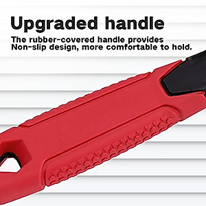 Vinyl Siding Removal Tool with Extra Long Handle- Steel Blade Vinyl Non-Slip Grip Handle for Installation and Removal Tool Avoid Damaging Vinyl Siding Tool (1)