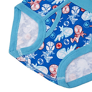 Marvel Boys Toddler Spiderman and Superhero Friends 100% Combed Cotton Underwear Multipacks With Iron Man, Hulk & More, 7-Pack Spiderman ONLY Brief, 2-3T