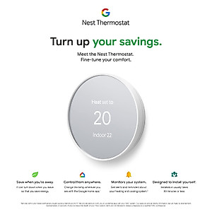 Google Nest Thermostat - Smart Thermostat for Home - Programmable Wifi Thermostat - Charcoal (Renewed)