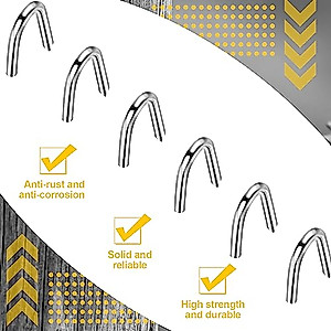 Therwen U Shaped Nails Wire Fence Staples Nails, 1 Inch Steel Fencing Spike, Galvanized U Shaped Fasteners Spike for Fixing Wire Woven and Mesh Fencing, Corrosion and Rust Resistant(500 Pcs)