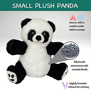 Panda Gifts, Microwavable Stuffed Animal (Jr Size), Panda Toys, Panda Blanket, Drawstring Bookbag for Kids, Heatable Plush Animals, Panda Baby Stuff, Stuffed Animal Blanket Set