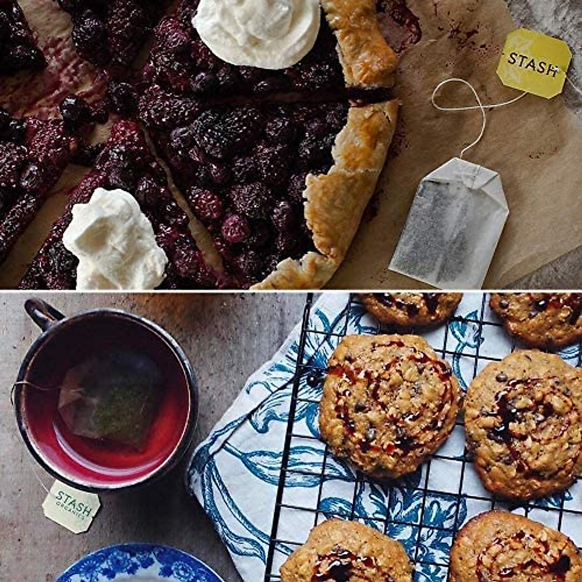 Stash Herbal and Decaf Tea Bags - Caffeine-Free Sampler Variety Pack - 25 Flavors, 50 Count/w Cotton Pouch