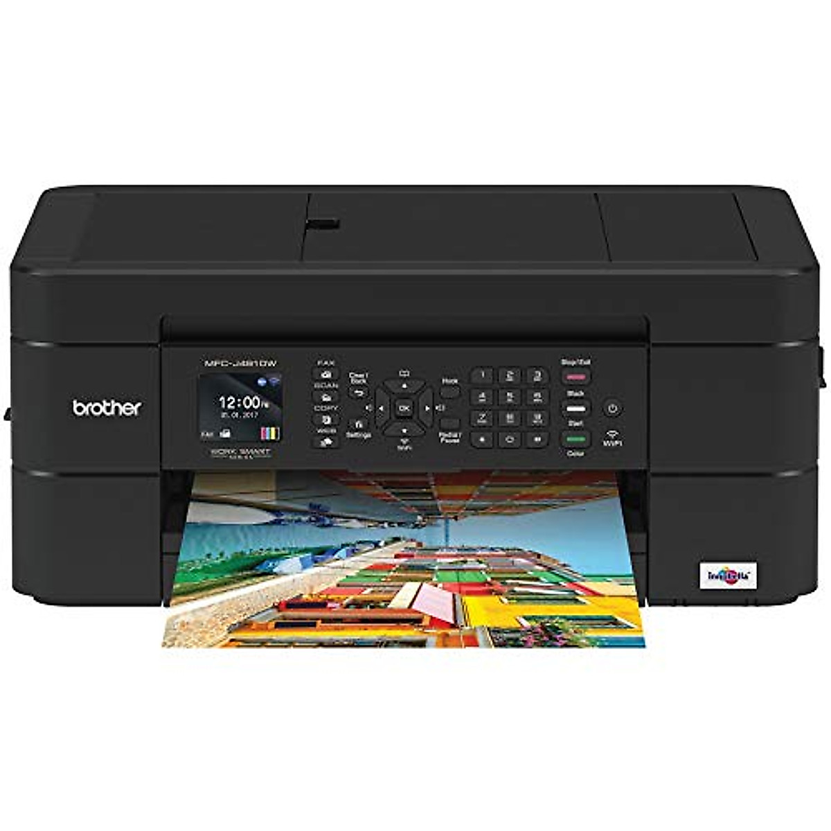 Brother Wireless All-in-One Inkjet Printer, MFC-J491DW, Multi-Function Color Printer, Duplex Printing, Mobile Printing,Amazon Dash Replenishment Enabled (Renewed)