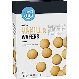 Amazon Brand - Happy Belly Mini Vanilla Wafers, 11 ounce (Pack of 1)