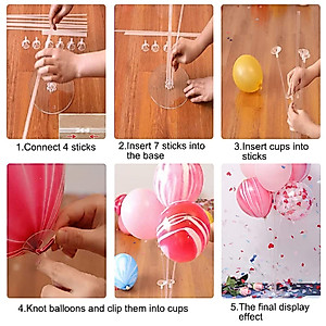BEISHIDA 8 Sets Balloon Stand Kit 8, Balloon Centerpieces for Tables, Balloon Holder for Wedding Baby Shower Graduation Party Decorations 30th 40th 50th 60th Birthday Decorations (without balloons)