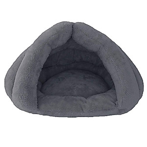 Beskie Pet Tent Cave Bed for Small Medium Cats Dogs Pets Sleeping Bag Thick Fleece Warm Slipper Dog Bed Cuddler Burrow House Hole Igloo Nest Cozy Triangle Bed for Cat Puppy