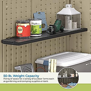 Suncast BMSASHELFH1 Shed Shelf Kit, No Size, Black