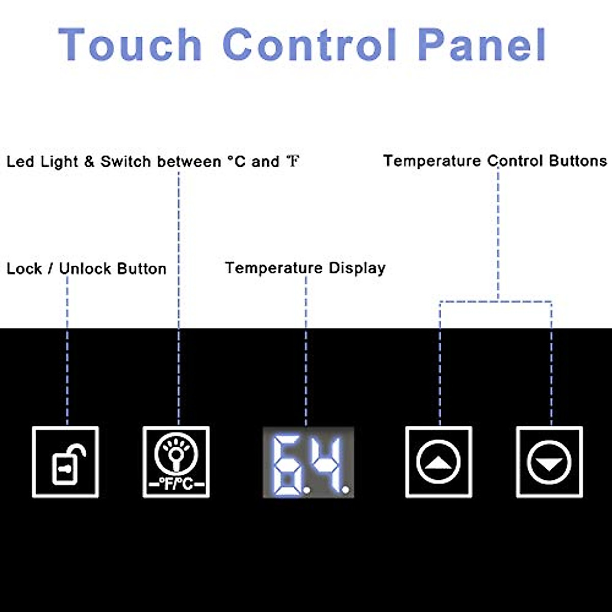 ROVSUN 18 Bottle Wine Fridge, Freestanding Compressor Wine Cooler Refrigerator, Beverage Wine Chiller with Digital Temperature Control & Double-layer Glass Door for Red White Wine, Champagne, Beer