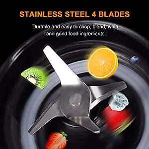 Blender for Kitchen 52oz Smoothie Blender with Plastic Jar 500 Watts Countertop Blender for Shakes and Smoothies 2 Speed with Pulse Licuadora Ice Crusher Blender for Frozon (White Black)