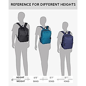 WATERFLY Mini Basic Lightweight Backpack: Simple Solid Color Lightweight Casual Everyday Backpack Small Basic Ultralight Travel Daypack For Woman Man Adult