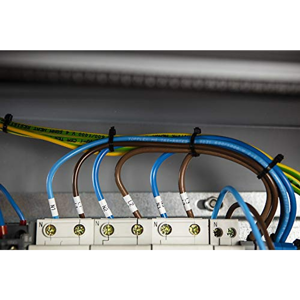 Brother TZe-FX241 Labelling Tape Cassette, Black on White, 18mm (W) x 8M (L), Flexible ID, Brother Genuine Supplies