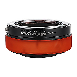 ArtFX ColorFlare Adapter for Contax/Yashica (CY) SLR Lens to Micro Four Thirds (MFT, M4/3) Mount Mirrorless Camera Body- Light Leak/Flare Inducing Adapter from Fotodiox Pro