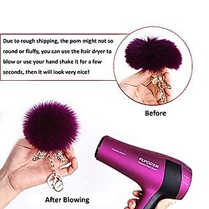 Fluffy Faux Raccoon Fur Pompoms - 12pcs Handmade Hairy Ball Fits for Knitted Hats Scarves Shawls Key Chain Accessories 5.5 inches (camel)