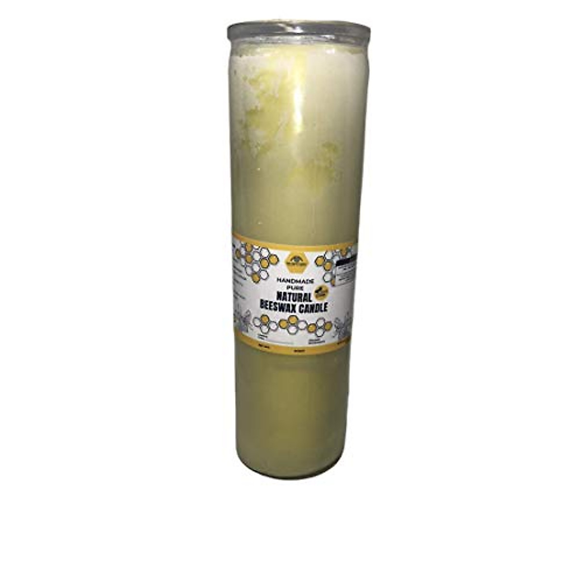 BearNaturalOrganics Pure Natural Beeswax Pillar Candle 2 inch x 9 inch 7 day Burn Time