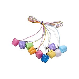 UPSTORE 10PCS Lost Teeth Saver Necklace Organizer Baby Milk Tooth Box Tooth Organizer Teeth Save Box Child Tooth Keepsake Holder Teeth Storage Box with Necklace Case (Random Color)