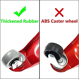 Bonsicoky 6" Steel Tri-Dolly with Rubber Wheel, 200-lb Load Capacity Furniture 3 Wheel Mover Universal Moving Tools for Moving Heavy Objects, Furniture, Appliances - 4Pack