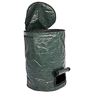 Garden Compost Bag, Garden Folding Compost Bin, Yard Leaf Waste Compost Bag Fruit Kitchen Fermentation Secret Cultivator Bags (15 Gallon)