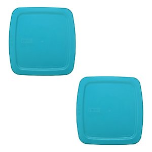 Pyrex C-222-PC 2qt Turquoise Easy Grab Lid (2-Pack)