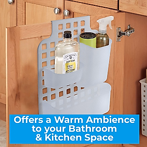 Blue Canyon 2 Tier Over Cabinet Basket, Over Door Cabinet Organiser Kitchen Storage, No Drill Bathroom Shelf, Non-Rusting Storage Shelves, Over Cabinet Storage, Over Cabinet Door Storage