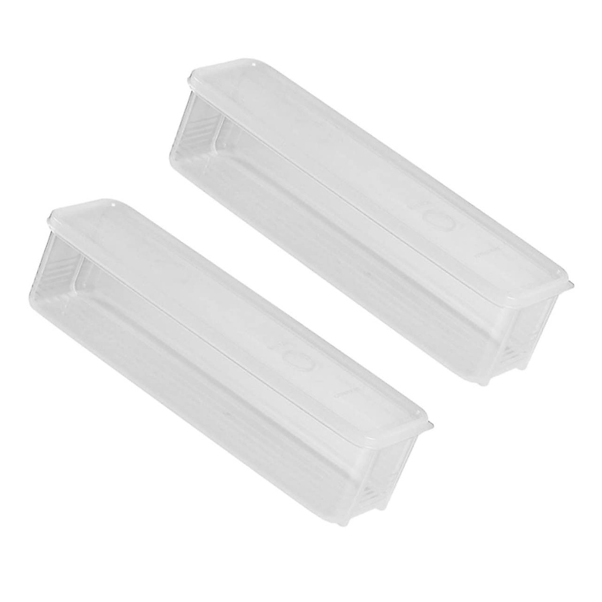 KICHOUSE 2Pcs Airtight Rectangular Pasta Noodle Storage Boxes Sealed Grains Canisters for Pantry and Refrigerator Organization for Spaghetti and Food Storage