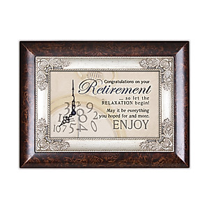 Cottage Garden Retirement Let Relaxation Begin Burlwood Jewelry Music Box Plays Wonderful World