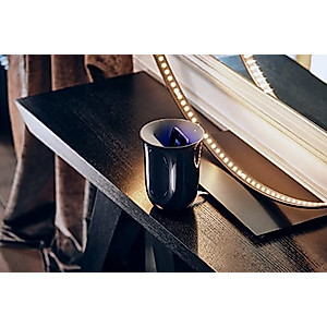 Lexon OBLIO Wireless Phone Charger with UV Light Sanitizer, QI certified fast charging station 10W and clinically proven cell phone cleaner, compatible with Iphone & Android, Unique Design - DARK BLUE