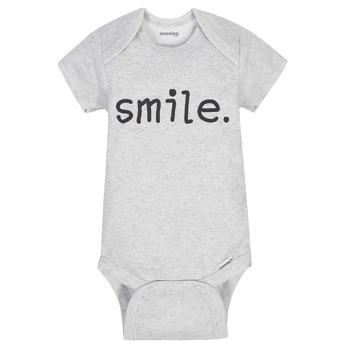 Onesies Brand Unisex Baby 8-Pack Short Sleeve Mix & Match Bodysuits, Play Smile & Hug Neutrals, 3-6 Months