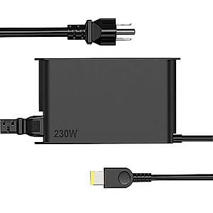 New 230W 20V 11.5A AC Adapter for Lenovo Legion Y7000 Y7000P Y9000K Y520 Y520-15 R720 Y92, PN: ADL230NLC3A 01FR046 SA10M42756 SA10E75805 PA-1231-12LA ADL230NDC3A 01FR044 Laptop Power Supply