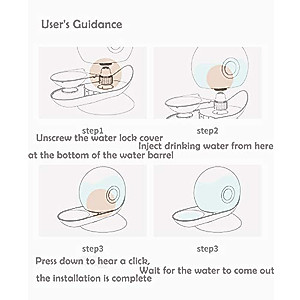 2.8/99oz Snail-Shaped cat Dog Automatic Water Feeder, cat Dog Water Dispenser, Pet Water Fountain, 7 Replacement Filters, Large Capacity self-Waterer for Cat Dog Small Animals, BPA Free (Grey)