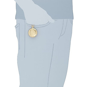 Charles-Hubert, Paris 3909-G Classic Collection Gold-Plated Hunter Case Mechanical Pocket Watch