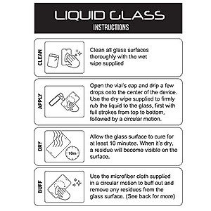 Liquid Glass Screen Protector for Up to 12 Devices Universal Fit for All Smartphones Tablets and Watches Scratch and Shatter Resistant Wipe On Nano Protection - 3 Bottles