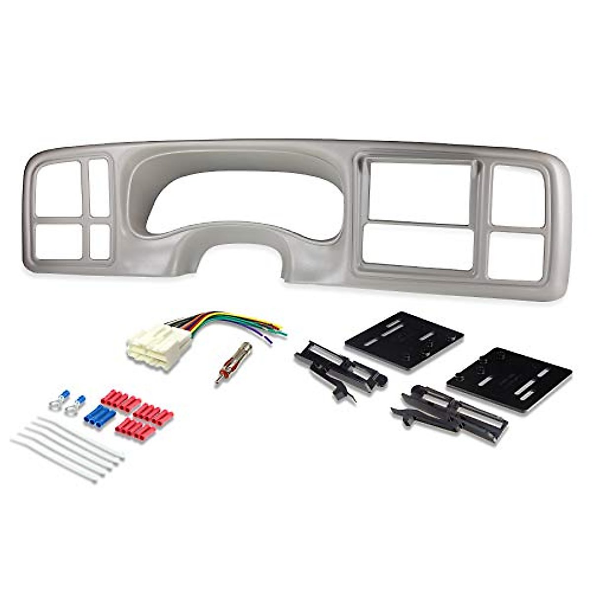 SCOSCHE Install Centric ICGM16BN Compatible with Select 1999-2002 GM Trucks ISO Double DIN Shale Complete Basic Installation Solution for Installing an Aftermarket Stereo,Black