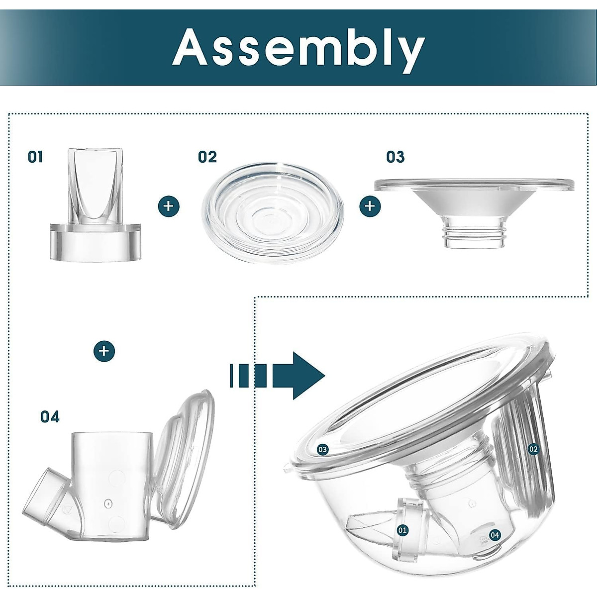 Begical Wearable Breast Pump 19mm Flanges Compatible with Momcozy/Tsrete/kmaier/hezkugu Breastpump Replacement Parts Replace Flange Insert Silicone Shields Use with S9|S10|S12|S9 Pro|S12 Pro