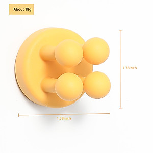 iBetterLife Silicone Toothbrush Holders for Bathrooms - 6Pcs Razor Holder for Shower Wall Mounted Self Adhesive Multifunctional Cute Hook for Kids Hanging Tooth Brush for Kitchen Living Room Office