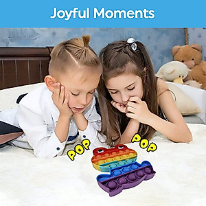 A Plus Formula Pop It Toy - Push Bubble Fidget - Sensory Silicone Stress Reliever - Autism Special Needs - Game Toys - for Toddlers, Kids, Children, Adults (Cupcake)