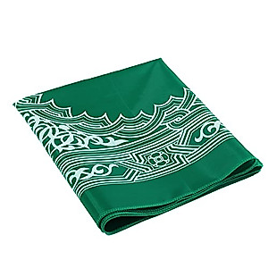 Muslim Prayer Rug Soft Namaz Sajadah Travel Prayer Mat with Compass Water Resistant Praying Carpet for Ramadan, Light Green