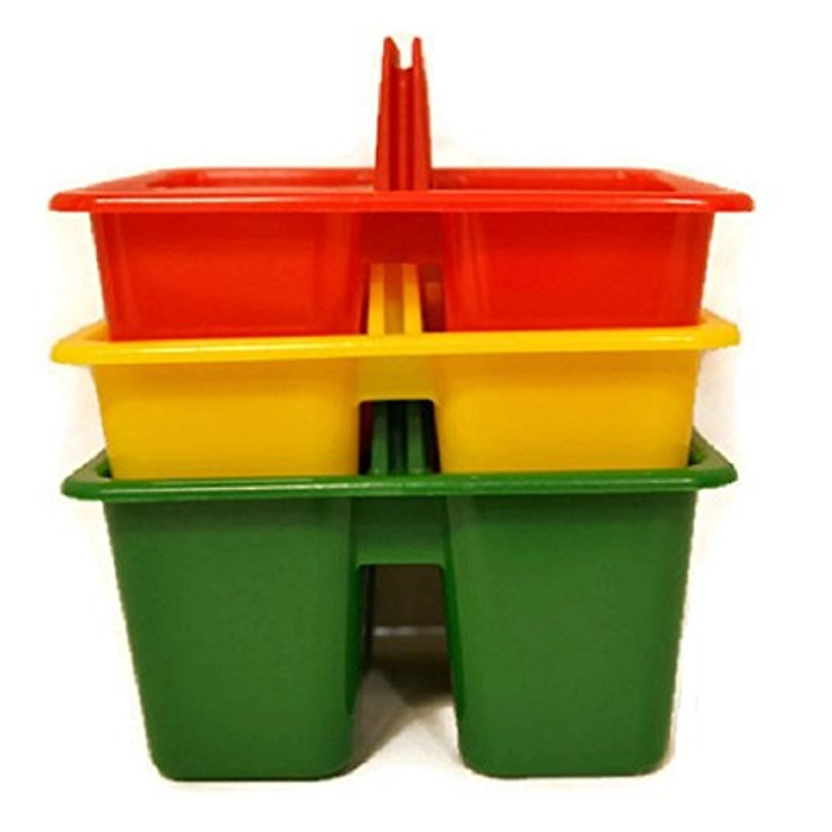 Kids Arts & Crafts Small Plastic Caddies, 3 Compartments, 3-ct Set