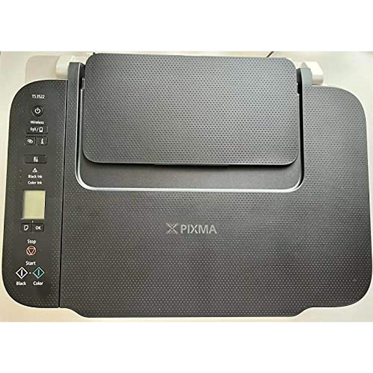 Canon PIXMA TS Series Wireless All-in-One Color Inkjet Printer - Print Copy Scan - Mobile Printing, 50 Sheets Paper Tray, 4800 x 1200 dpi, 1.5'' LCD Display, with MTC Printer Cable White