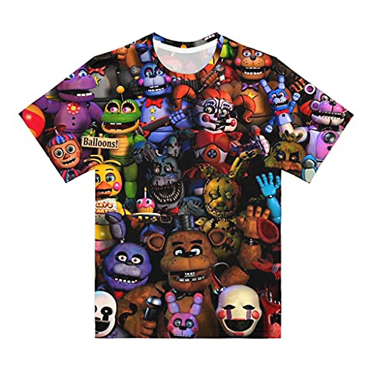 Zulsdeoi Midnight Horror Bear Youth Shirt Set Kids Shirts Shorts Casual 3D Print T-Shirt Summer Boys Girls T Short Sleeve X-Small