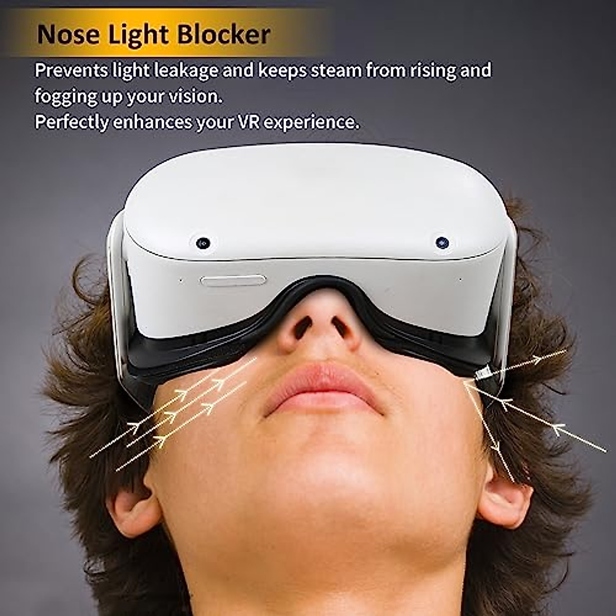 Face Cover Pad and Facial Interface Bracket for Oculus/Meta Quest 2 VR Accessories with Anti-Leakage Nose Pad