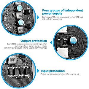 YEELIYA PCIe USB 3.2/3.1 Gen 2 Card (3X USB Type C-2x USB Type-A) PCIe Expansion Card Internal USB3 Hub for Desktop PC Support Windows 10/8/7 and Mac OS