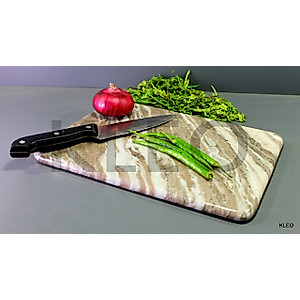 KLEO Marble Chopping Board Cutting Board Cheese Board Cheese Platter Kitchen Appliance Wine Serve-Ware Birthday Anniversary Corporate Gift (9" x 12" - Beige)