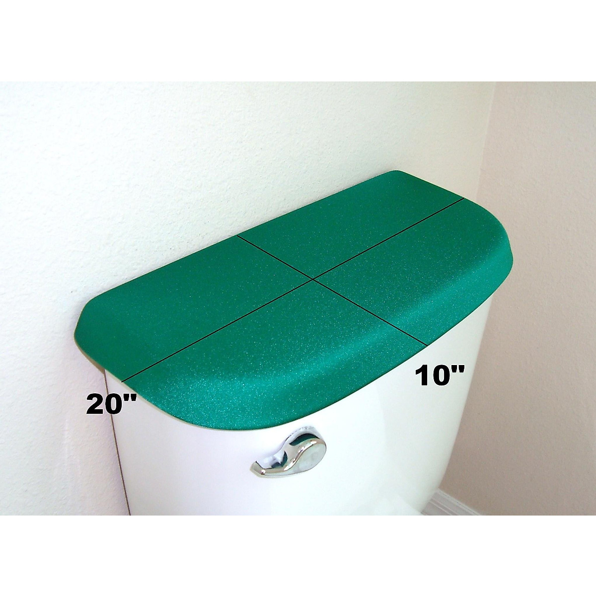 Spandex Fabric Cover for a lid Toilet Tank - Handmade in USA (Green)
