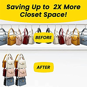 XJ-HOME 3PCS Creative Bags Hanging Scarf Tie Hook, Disassembly Cabinet, Solving Storing Strokes, Magic Space Holding, and a Storage Bag of a Solid Hanging Closet Bag.