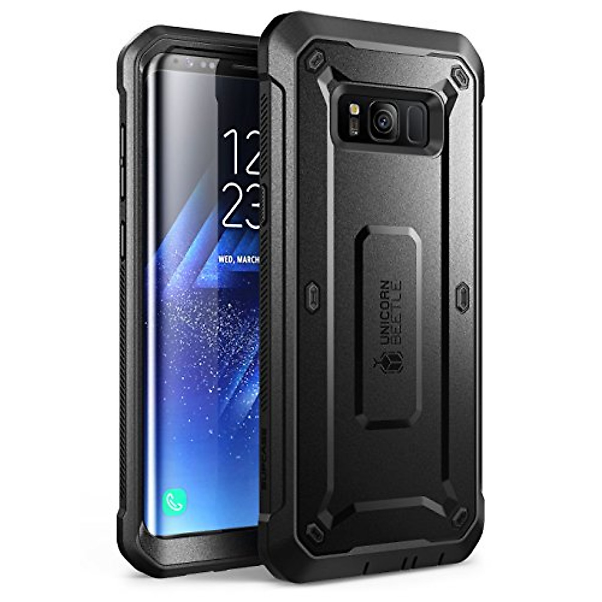 SUPCASE Unicorn Beetle PRO Series Phone Case for Samsung Galaxy S8 Plus, Full-Body Rugged Holster Case with Built-in SP for Galaxy S8 Plus (Black)