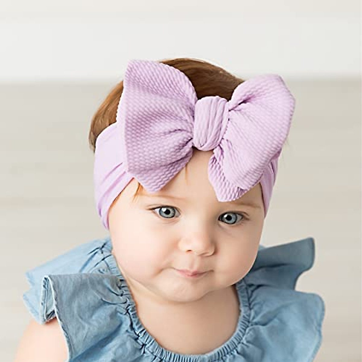 JOYOYO Baby Headbands, 20 Colors 4.5 inch Fabric Hair Bows and Wide Nylon Headbands for Newborns, Infants, Toddlers - Gift Set