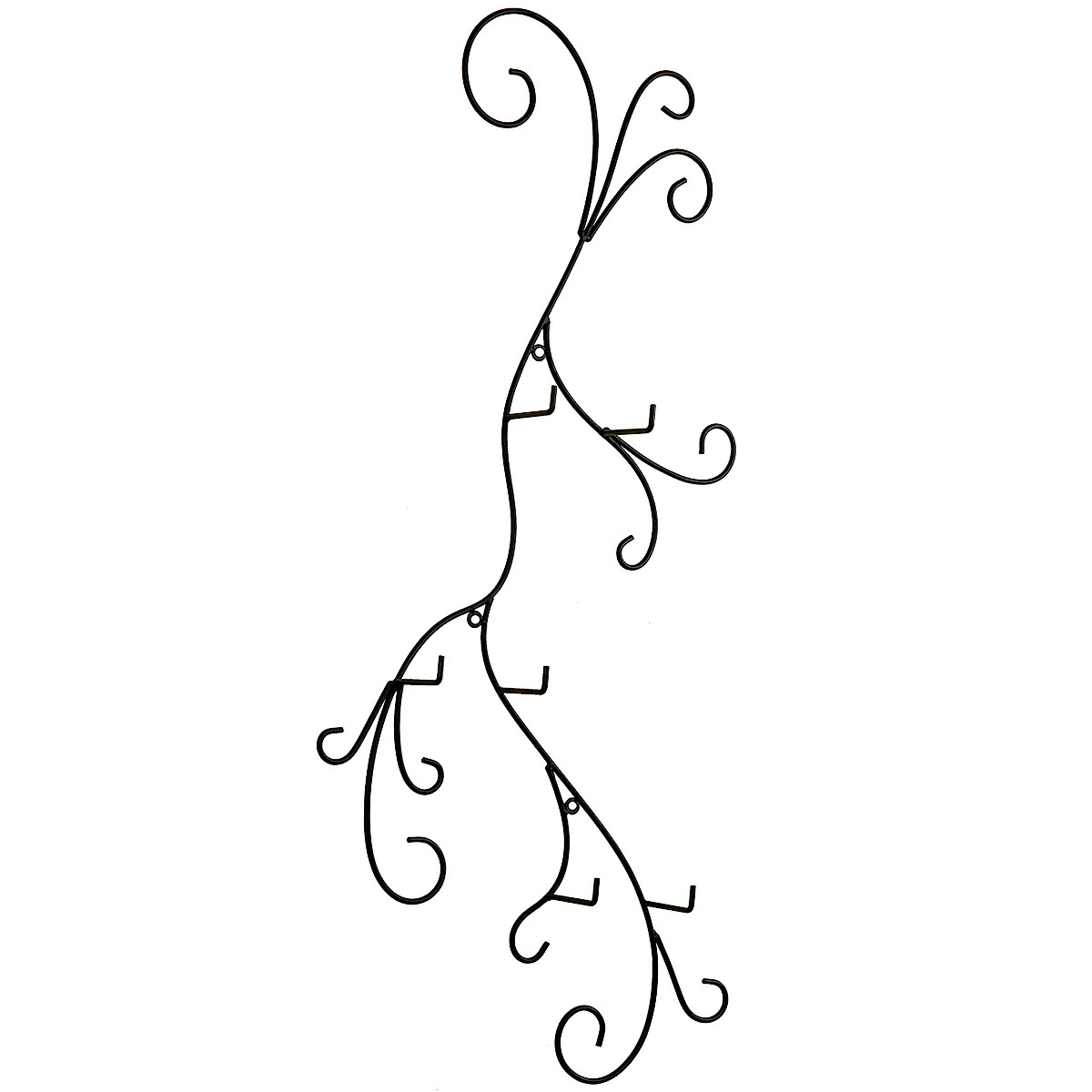 MyGift Wall Mounted Decorative Black Metal Vertical Plate Holder Display Stand, 3 Tier Rack for Large Collectible Plates