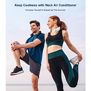 Laogio Neck Air Conditioner【2024 Innovative Design】 Portable Neck Fan with 100 Speeds Wearable Air Conditioner for Travel/Home/Outdoor.