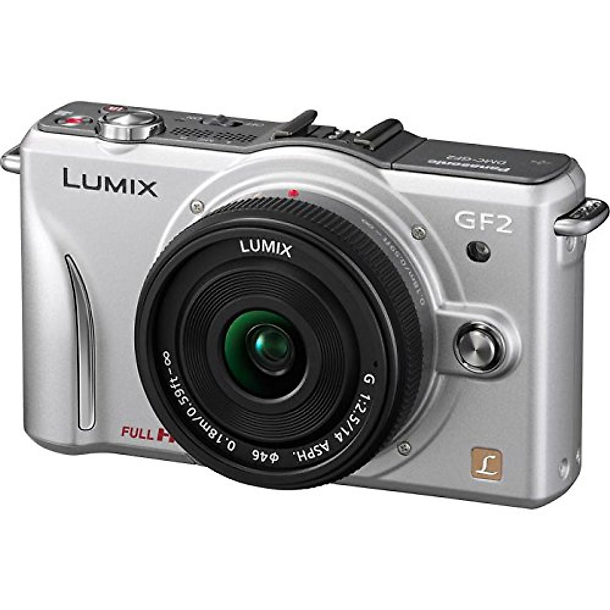 Panasonic Lumix DMC-GF2 12 MP Micro Four-Thirds Mirrorless Digital Camera with 3.0-Inch Touch-Screen LCD and 14mm f/2.5 G Aspherical Lens (Silver)