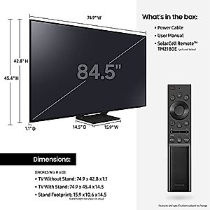 SAMSUNG 85-Inch Class QLED 4K UHD Q70A Series Dual LED Quantum HDR, Motion Xcelerator Turbo+, Multi View Screen, Smart TV with Alexa Built-In (QN85Q70AAFXZA)